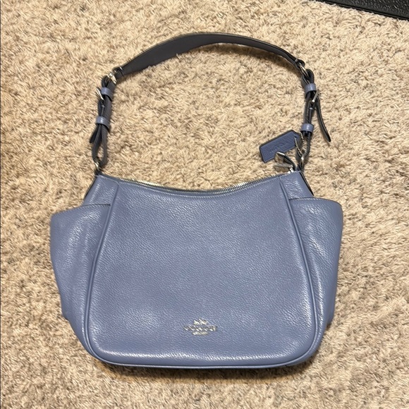 Coach | Bags | Coach Periwinkle Blue Leather Rori Shoulder Bag Womens ...